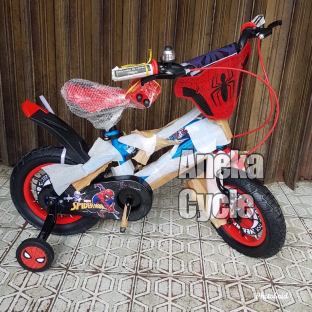 Jual Sepeda Anak Element Spiderman 12 sepeda anak cowok roda empat ...