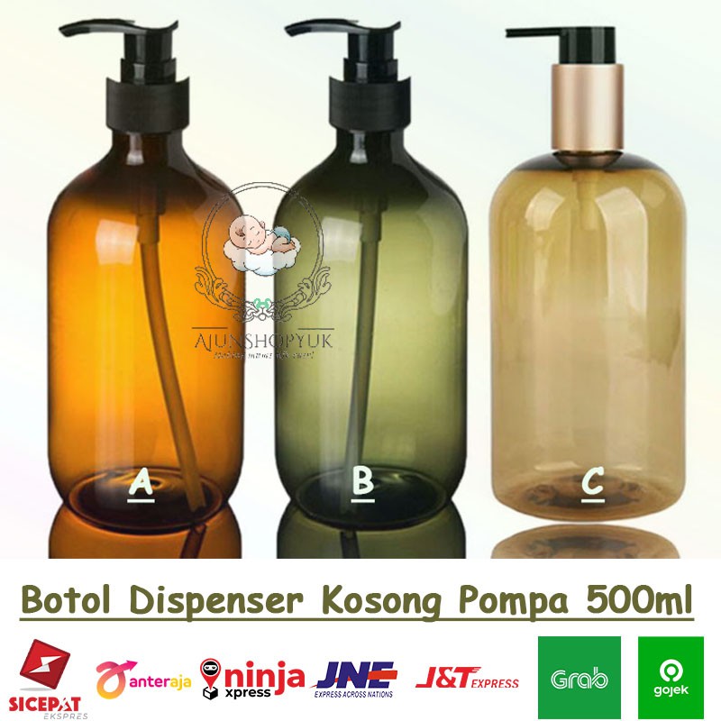 Jual Botol Dispenser 500ml Bahan Plastik Sabun botol kosong Cair hand ...