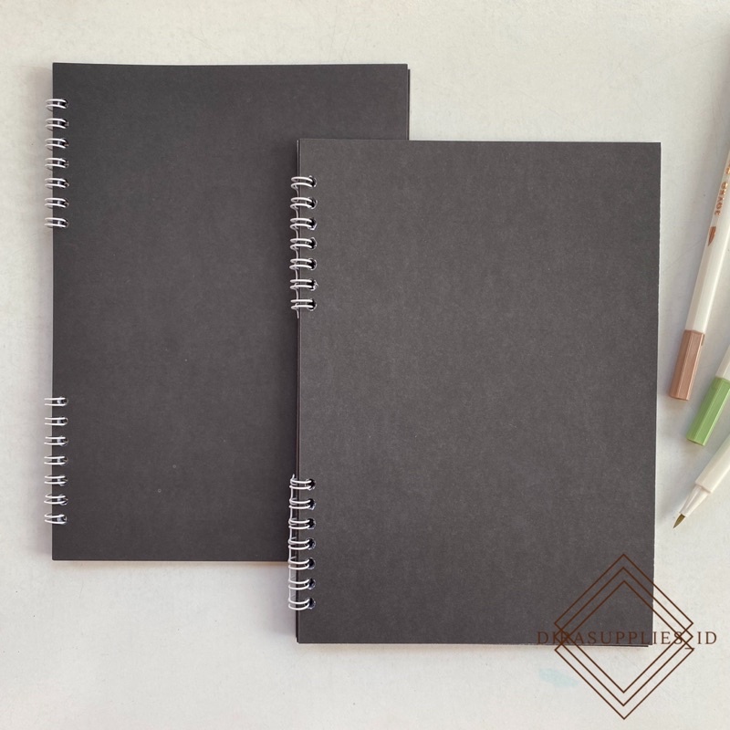 Jual [150GSM] Buku Notebook Kertas Hitam Scrapbook Ukuran A5 | Black ...
