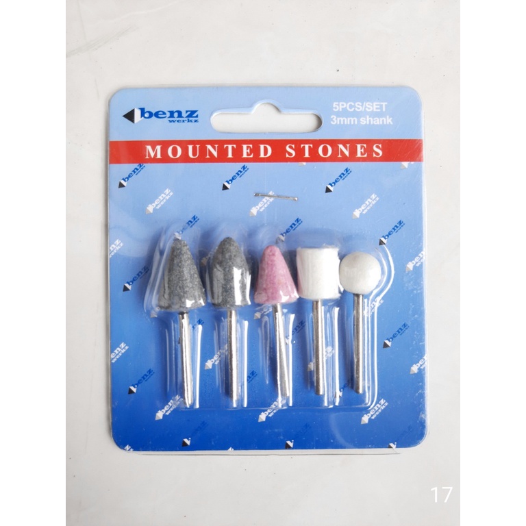 Jual Mounted Stone 3mm (5pcs) Benz / Mata Gerinda Batu Gerinda Botol ...