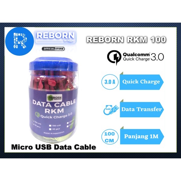 Jual KABEL DATA TOPLES MERK REBOR 100 CM fast charging isi 40pcs ...
