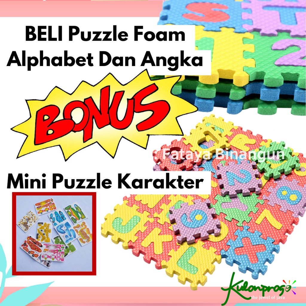 Jual Puzzle Huruf Angka Alphabet Alpabet Abjad Puzzel Puzel Pazel Anak ...