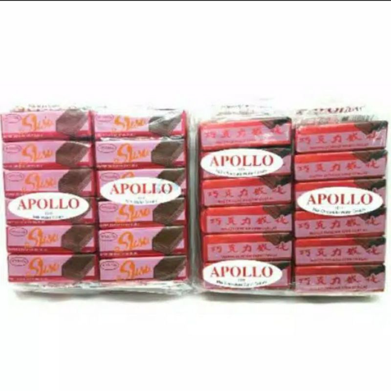 Jual apollo wafer susu coklat isi 40pcs | Shopee Indonesia