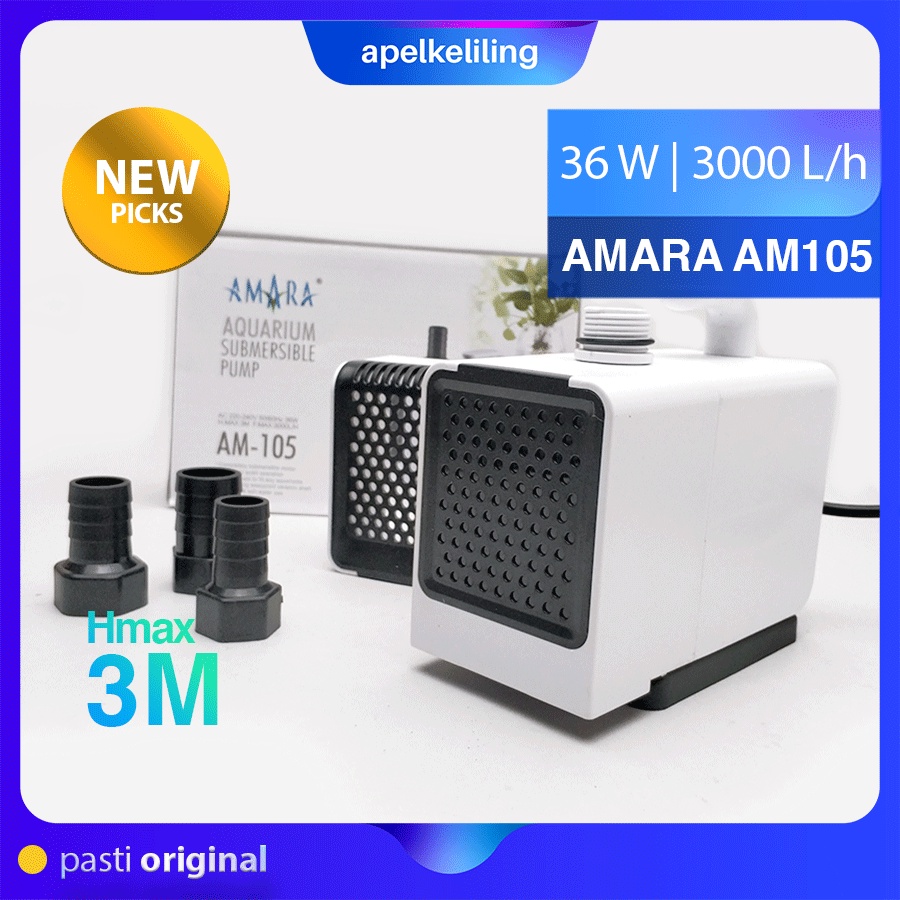Jual POMPA AIR AQUARIUM AMARA AM105 3000 LH AMARA AM 105 TERBARU | Shopee Indonesia
