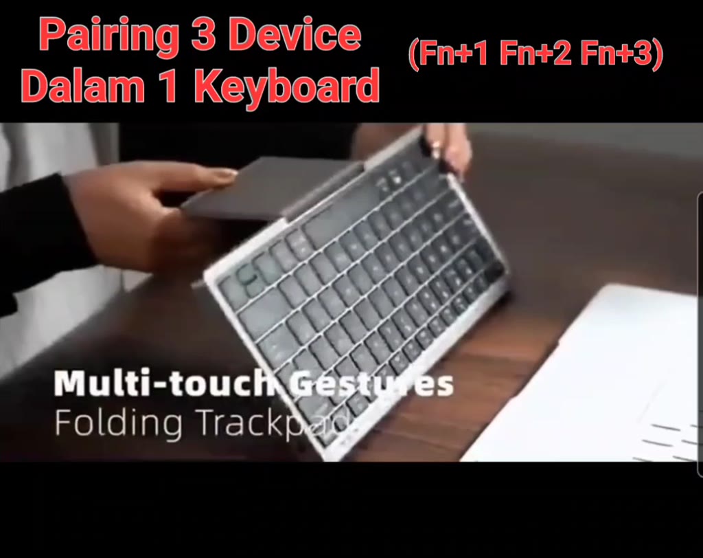 Jual Smart Keyboard Bluetooth 3 Device With Rotatable Touchpad KF8700 ...