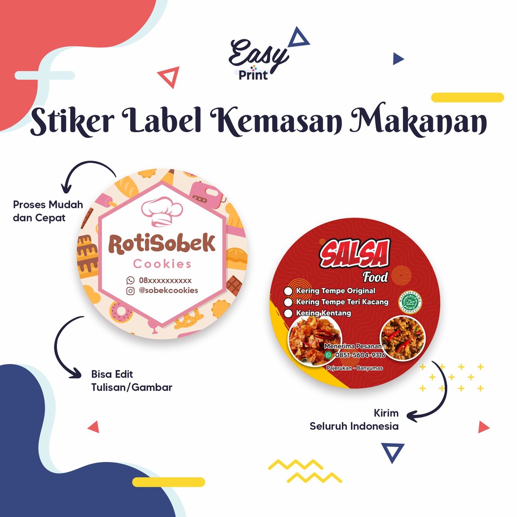 Jual Stiker Label Bulat Untuk Kemasan Makanan / Stiker Label Makanan ...