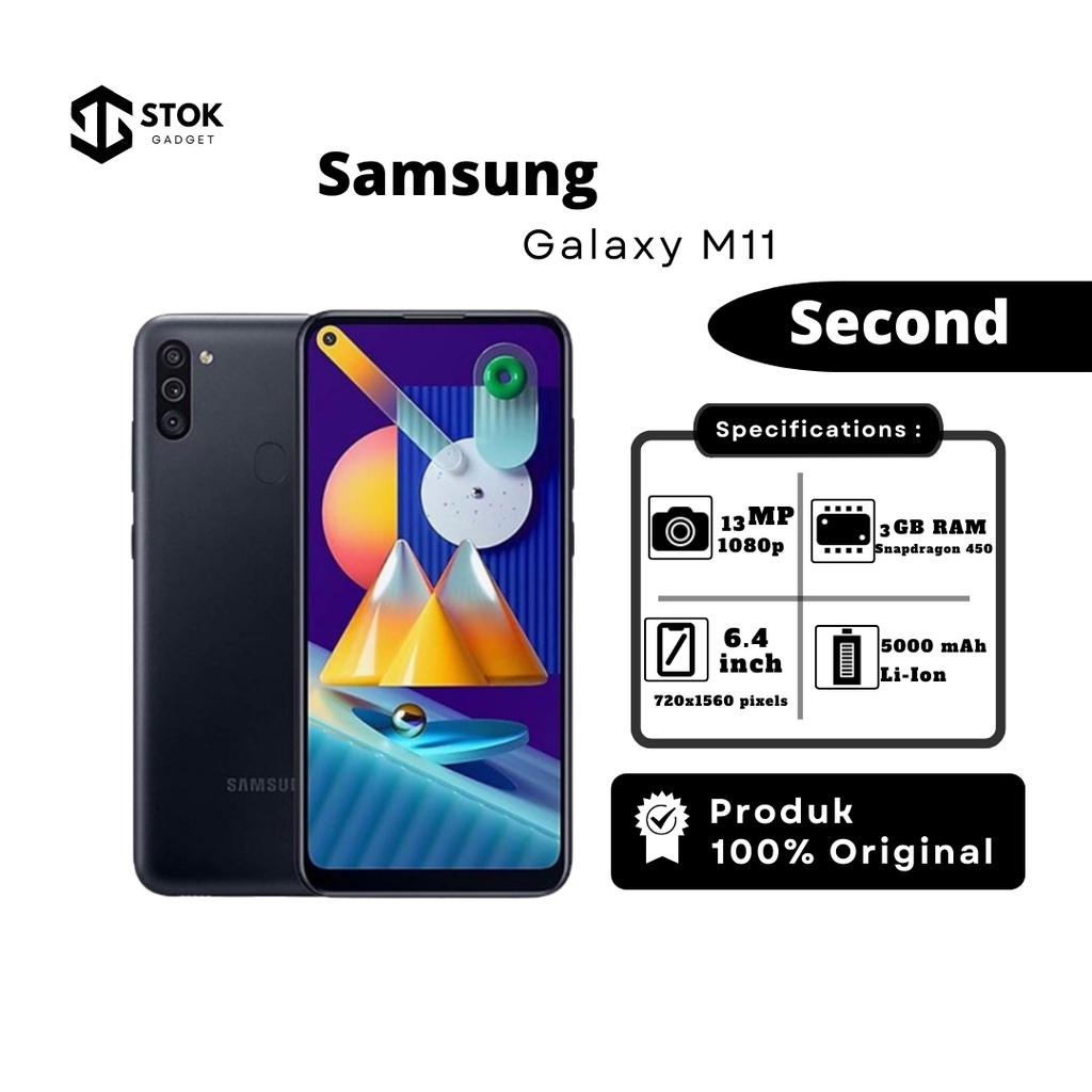 Jual hp handphone second bekas murah samsung galaxy M11 ram 3 internal ...