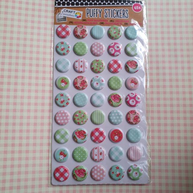 Jual puff sticker for scrapbook and journal | Shopee Indonesia