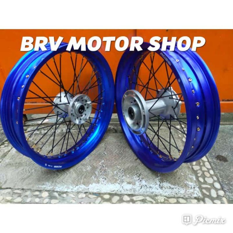 Jual Velg SuperMoto Super Moto Yamaha Wr155 300-350-17, Tromol ORI Ban ...