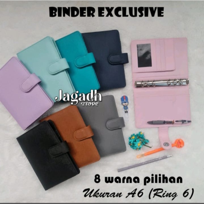 Jual BINDER POLOS A6(6ring) BAHAN EXCLUSIVE 13 WARNA PILIHAN Binder ...