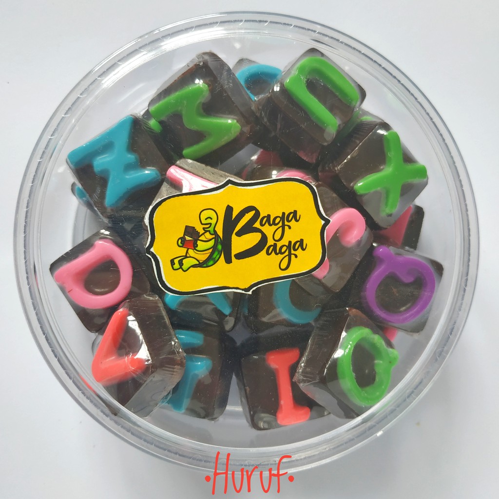Jual Cokelat karakter huruf 200gr HALAL, DINKES,Premium- coklat praline ...