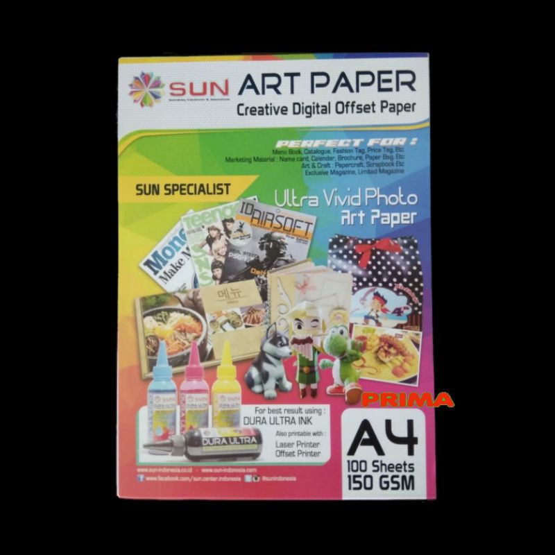 Jual KERTAS ART PAPER A4 150gsm isi 100 Lembar (POTONGAN DIJAMIN ...