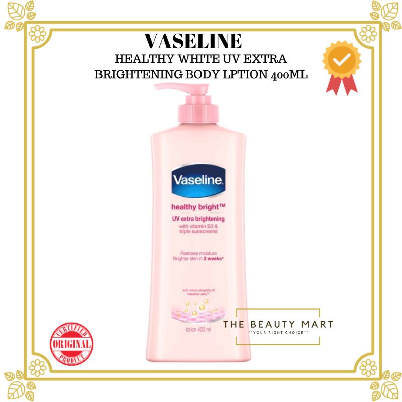 Jual VASELINE Healthy White UV Extra Brightening Body Lotion 400ml ...