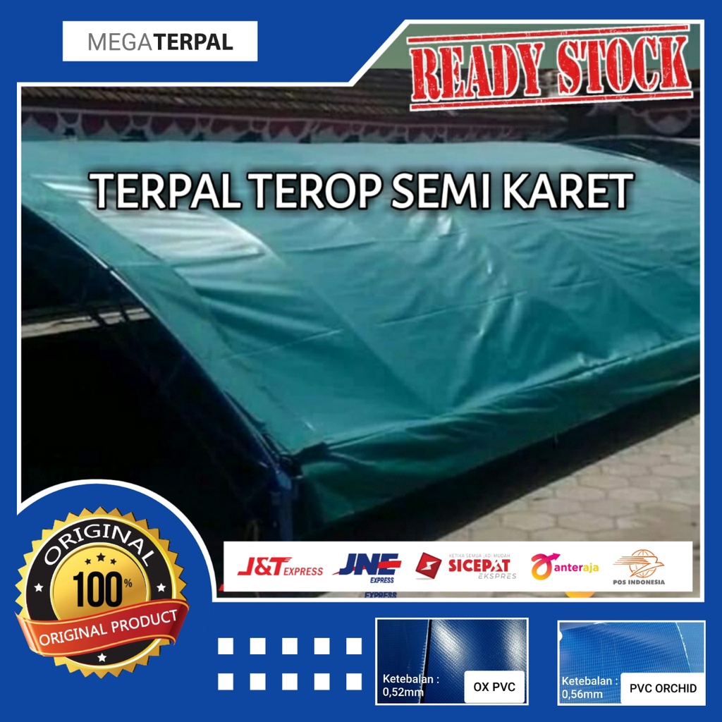 Jual TERPAL TENDA TEROP TIKAR // BAHAN SEMI KARET OX ORCHID HARGA PER ...