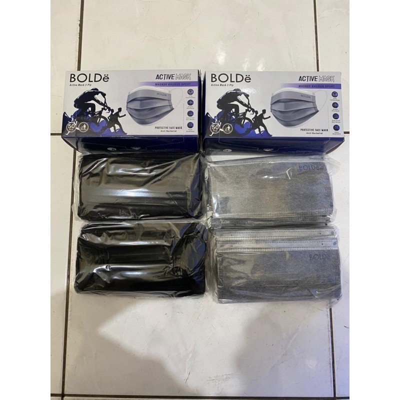 Jual BOLDe Active Mask 2 Box total 100 Lembar | Shopee Indonesia