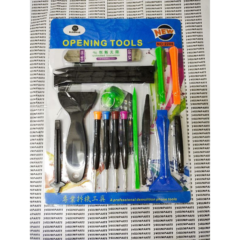 Jual TOOLS OPENING ALAT PEMBUKA CASING HP SET OBENG PINSET SUNSHINE ...