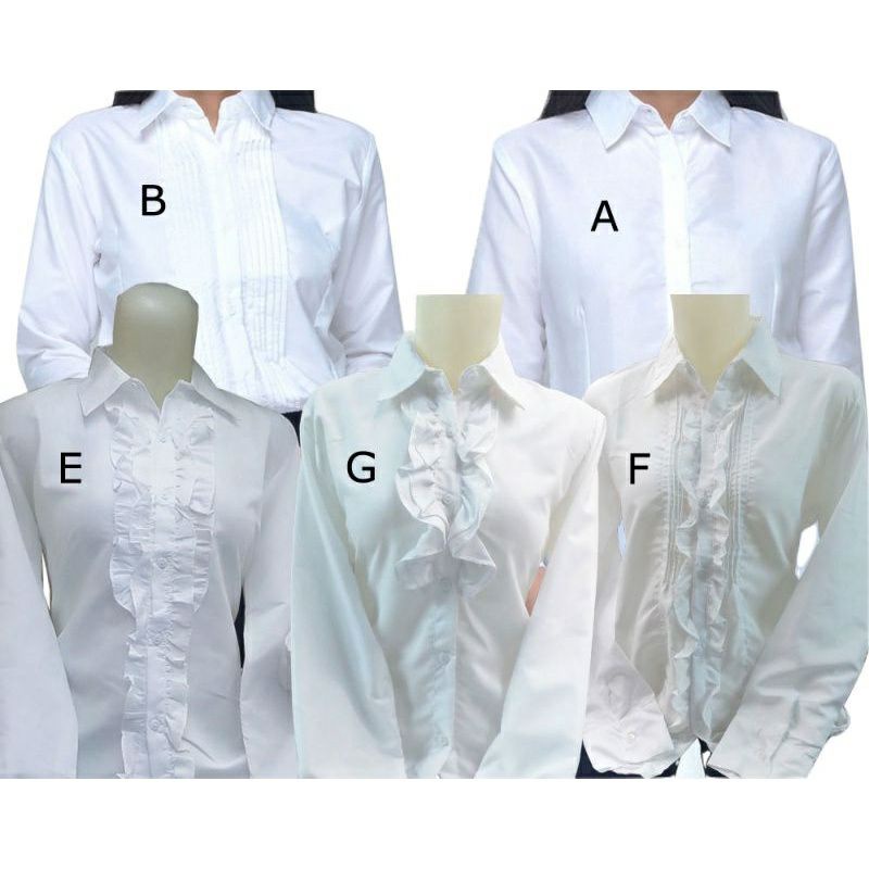 Jual Kemeja putih wanita.kemeja panjang putih cewek KD DJ /KEMEJA PUTIH ...