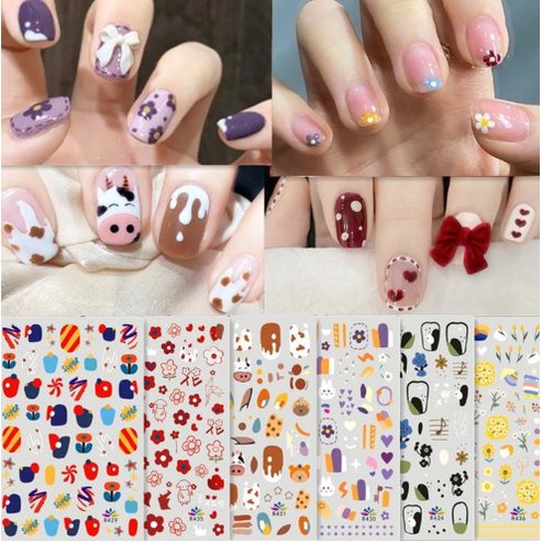 Jual STIKER KUKU MODEL ABSTRACT NAILART MOTIF BEST SELLER GAYA JEPANG ...