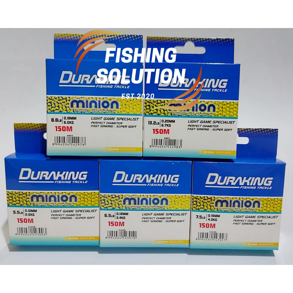 Jual Senar Pancing Duraking Minion 150 M - Fast Sinking - Super Soft ...