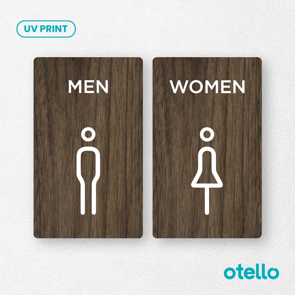 Jual Sign Papan Toilet Men Women Sign Board WC Restroom Stiker Dinding ...