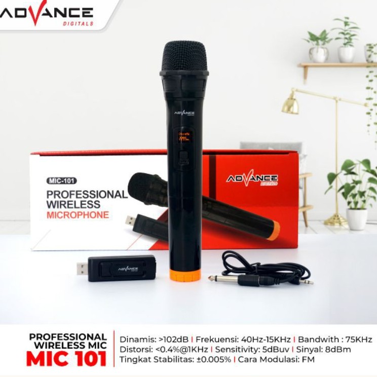 Jual Mic Wireless Advance MIC101 | Shopee Indonesia