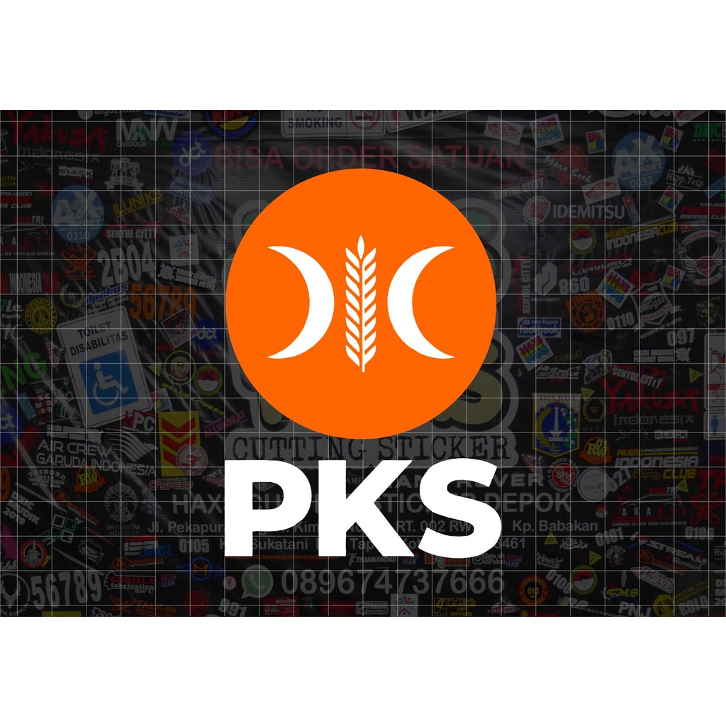 Jual Cutting Sticker PKS Logo Baru Ukuran 8 Cm Untuk Motor Mobil ...
