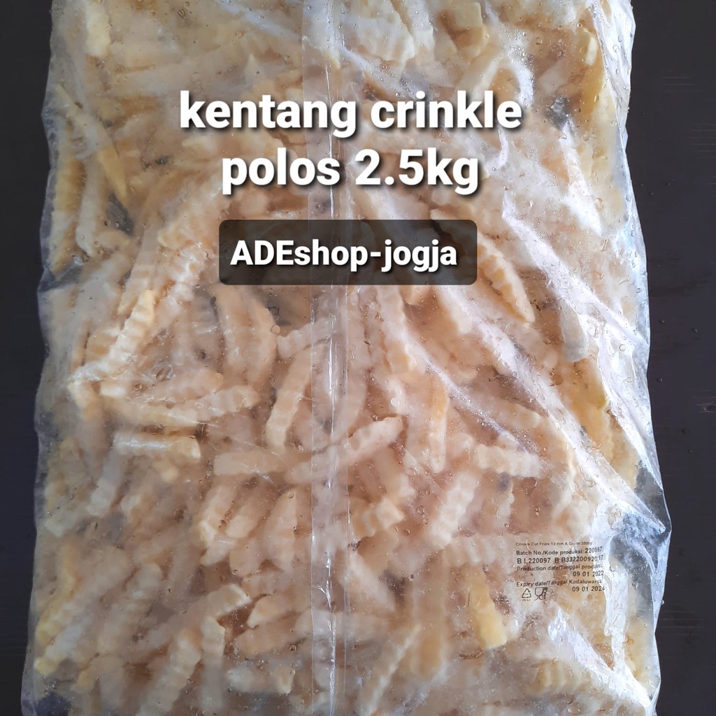 Jual kentang goreng beku crinkle polos 2,5 kg 2 5 french fries | Shopee ...