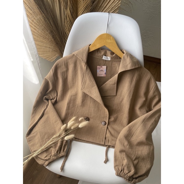 Jual ANNA OUTER | Outer Linen Atasan Wanita Casual | Shopee Indonesia