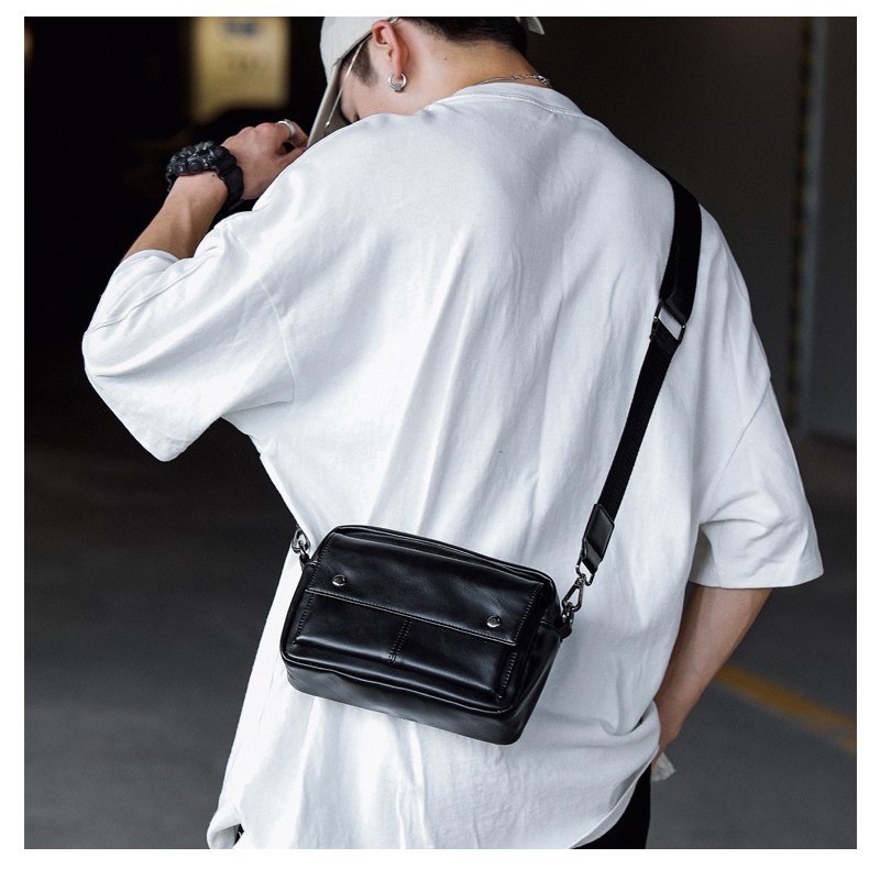 Jual Tas Selempang Mini Kulit Pria / Sling Bag Mini Pria L) | Shopee ...