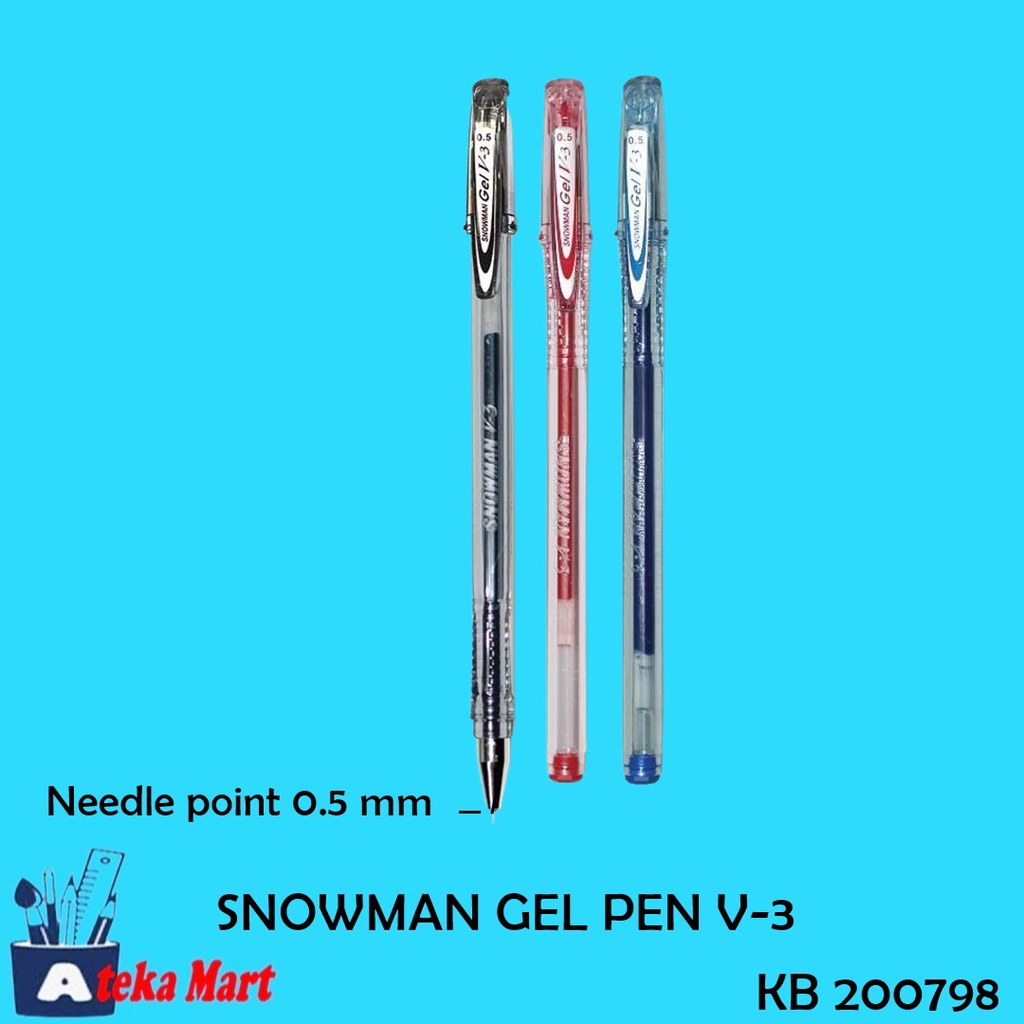 Jual [PCS] SNOWMAN GEL PEN V-3 PULPEN | Shopee Indonesia