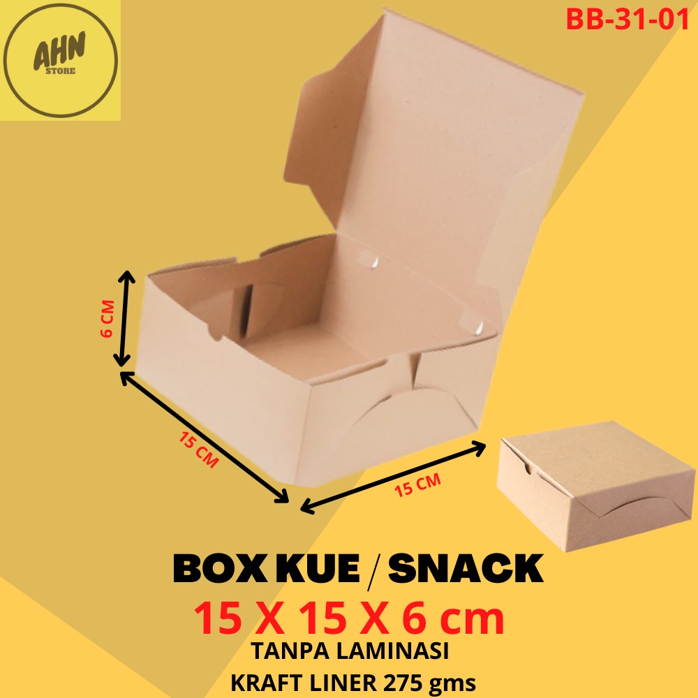 Jual KARDUS BOX SNACK KUE ROTI / KARDUS KOTAK NASI BOLU SNAK BOLEN ...