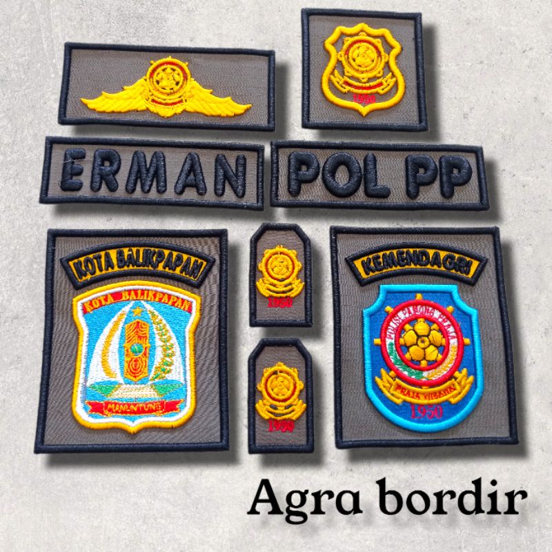 Jual logo pol pp bordir timbul request | Shopee Indonesia