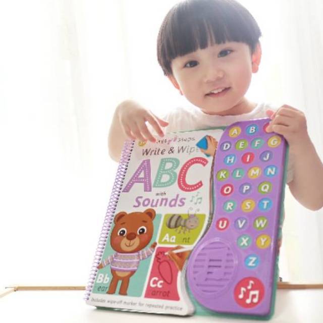 Jual First Steps Write & Wipe ABC with Sound sounds book includes wipe ...