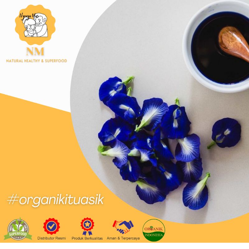 Jual Bunga Telang Kering - Teh Bunga Telang Organik - Butterfly Pea ...