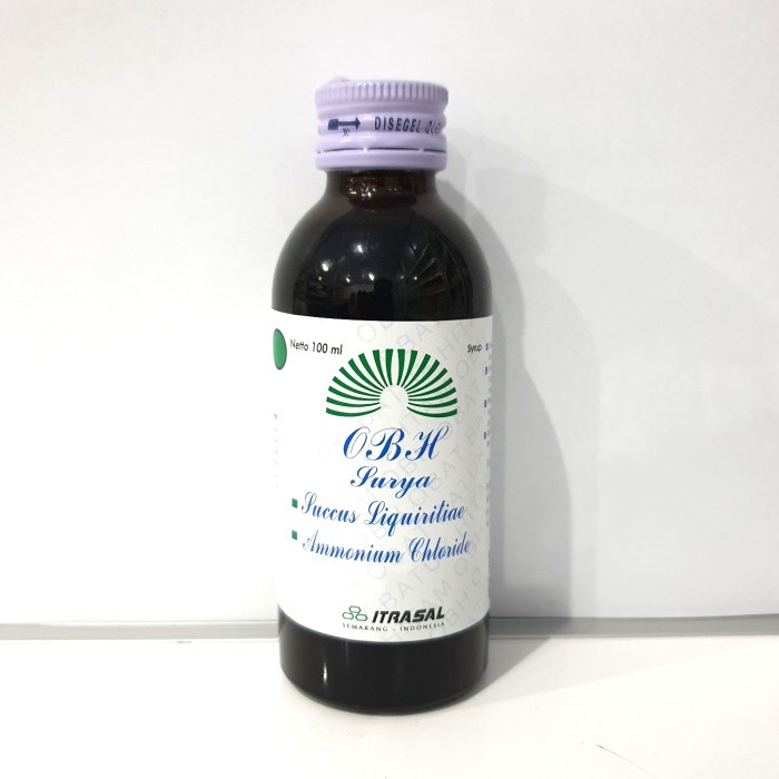 Jual OBH SURYA ITRASAL SYRUP SYR OBAT BATUK HITAM SIRUP 100 ML 100ML ...