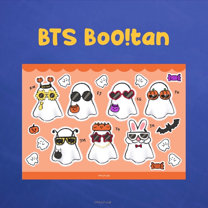 Jual Bangtan Boo!tan sticker deco sheet | Shopee Indonesia