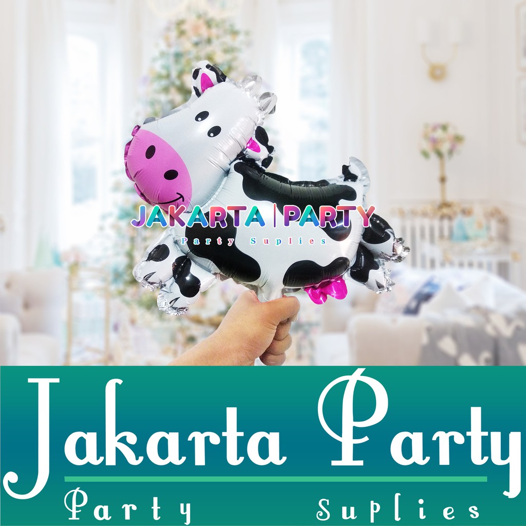 Jual Balon Foil Sapi Mini / Balon Animal / Balon Foil Hewan / Balon ...