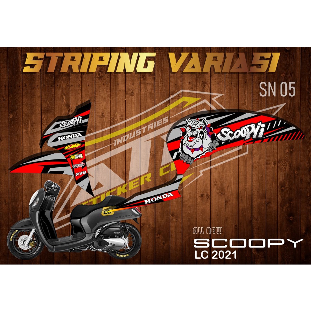 Jual Striping Scoopy 2021-Sticker Lis Decal Motor All New Scoopy 2021 ...