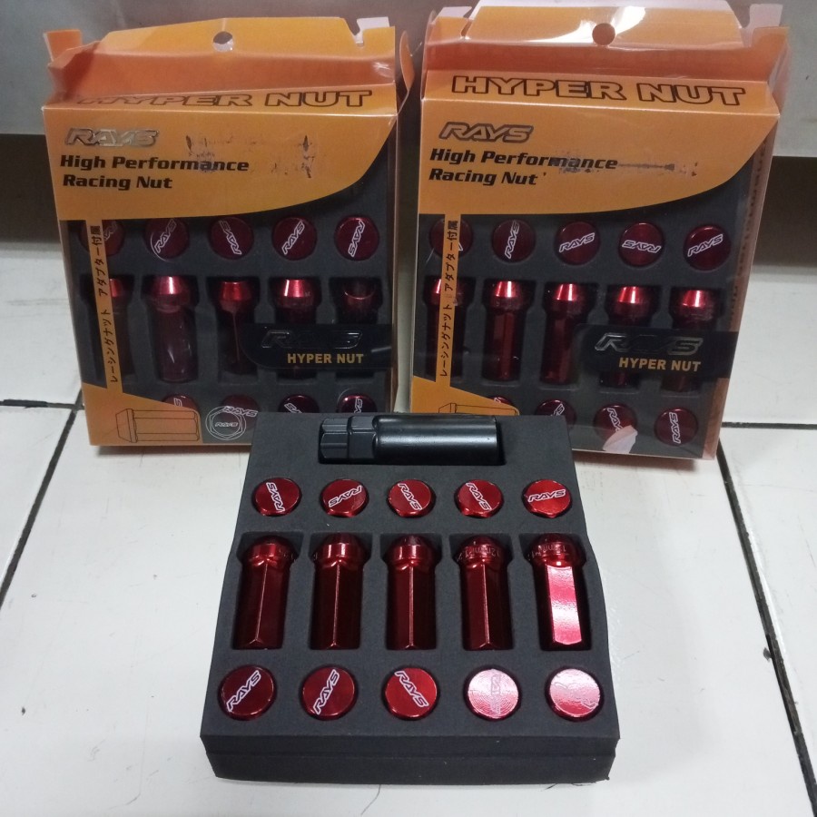 Jual Baut Roda Racing Rays HyperNut 1,25mm Merah | Shopee Indonesia