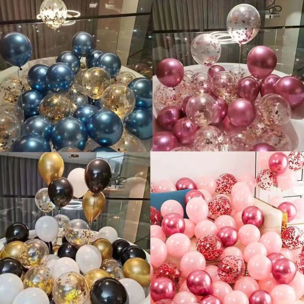 Jual Balon latex metalik chrome / metalic balloon chrome 10inch (isi 50 ...