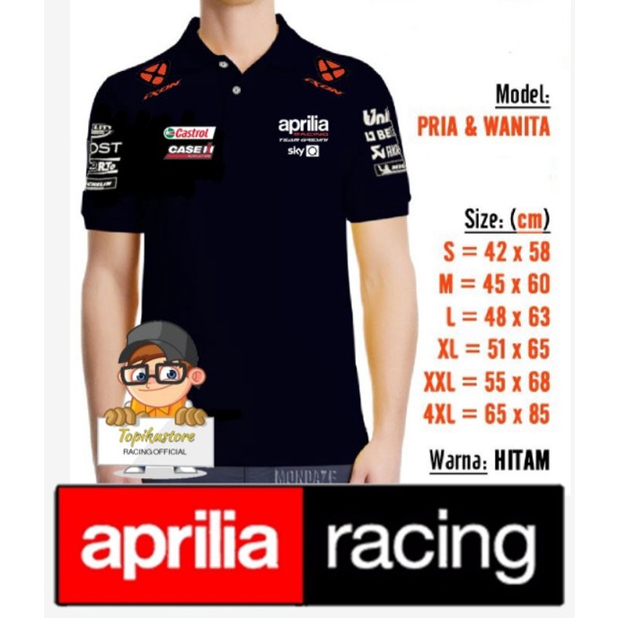Jual Kaos Polo Aprilia Racing Team ( Replica ) | Shopee Indonesia