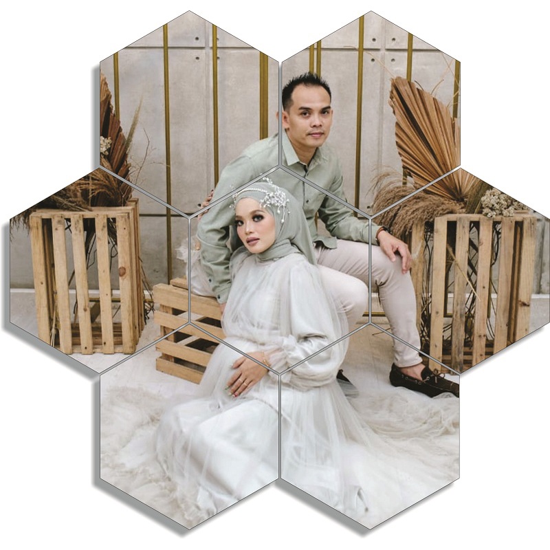 Jual Psc Decor Hiasan Dinding Pajangan Wall Decor Hexagonal 7in1 Custom ...
