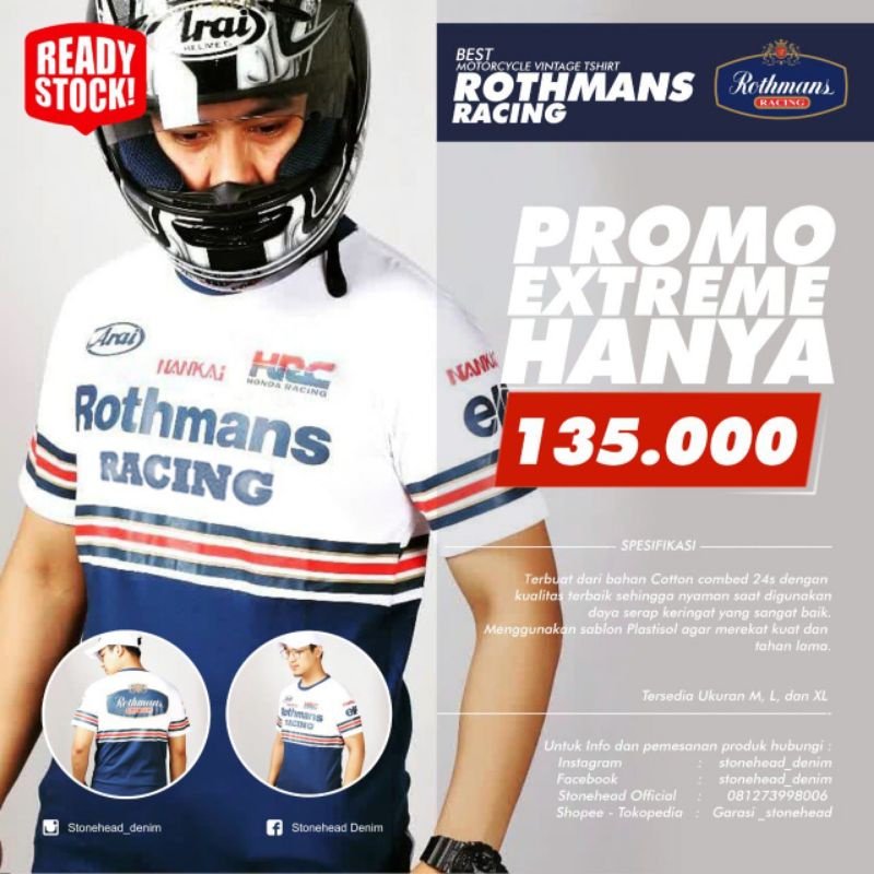 Jual PROMO EXTREME TSHIRT ROTHMANS SHORTSLEEVE ORIGINAL BY STONEHEAD ...