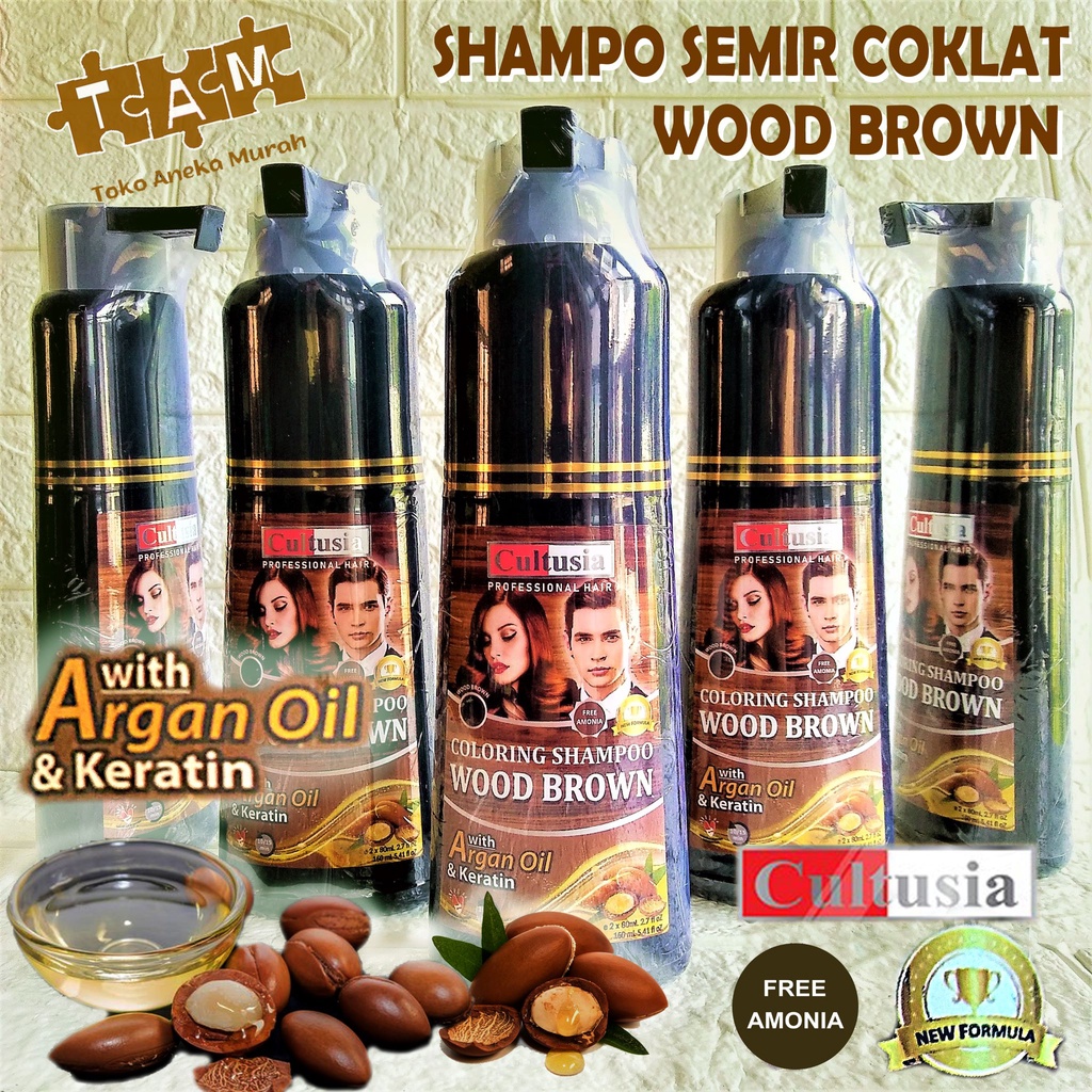 Jual CULTUSIA SHAMPO SEMIR COKLAT TUA DARK BROWN INSTANT HAIR COLORING ...