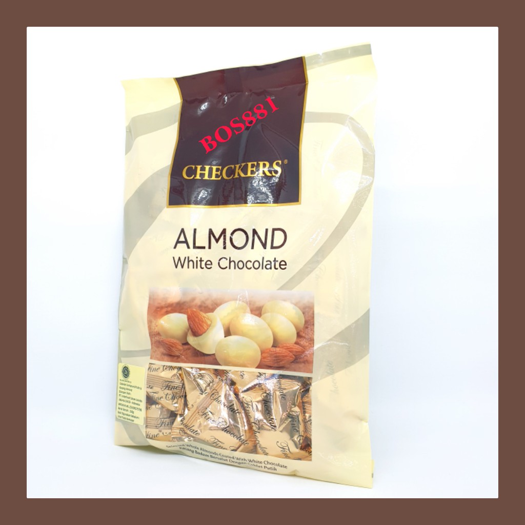 Jual Checkers Almond White Chocolate 150g | Shopee Indonesia