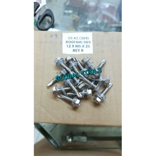 Jual Roofing stainless 12 x 25 self drilling screw sus 410 m5 ruping ...