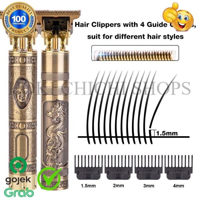 Jual alat mesin cukur rambut elektrik Vintage T9 dragon hair clipper ORI CC | Shopee Indonesia