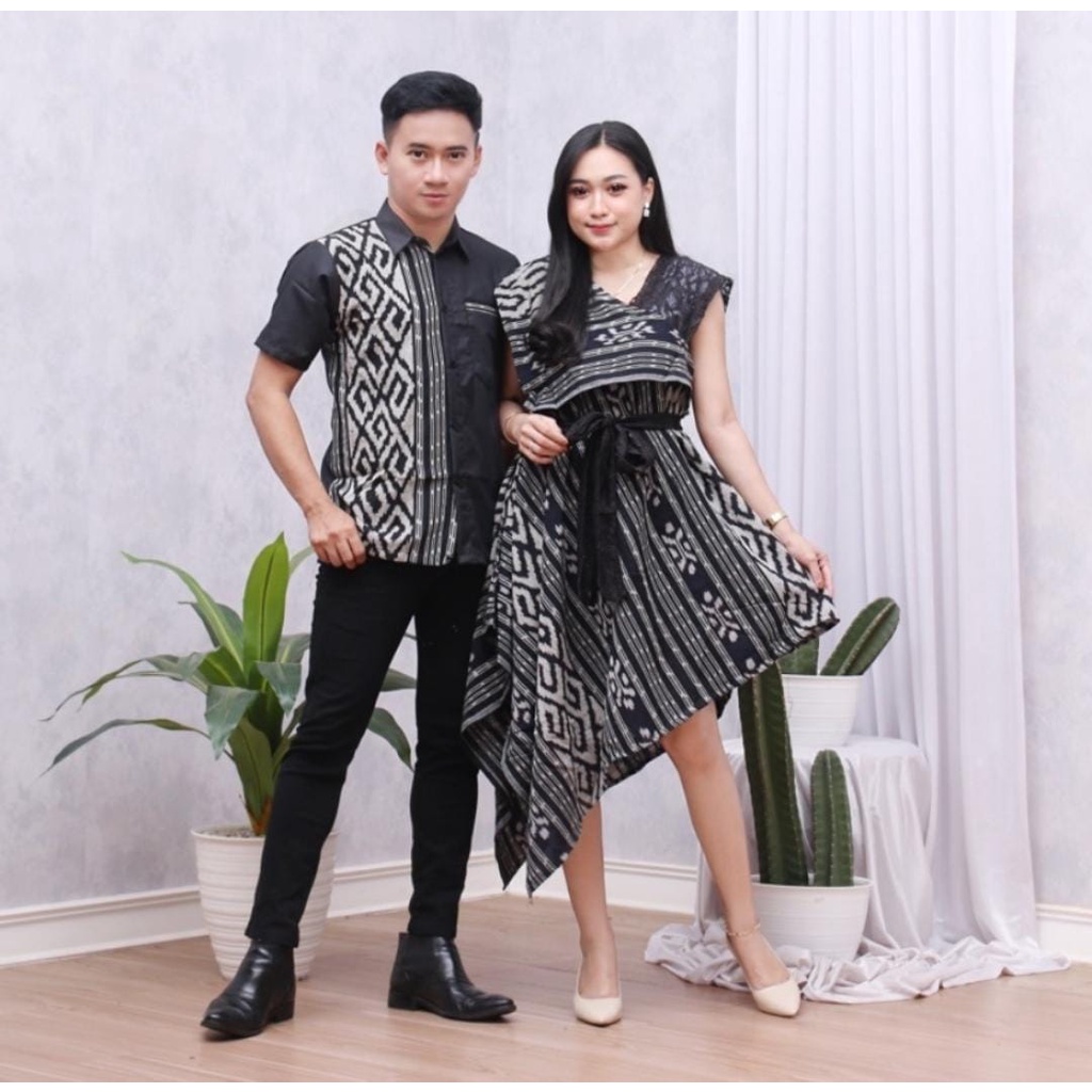 Jual Couple Tenun Toraja Hitam / Baju Tenun Couple / batik tenun couple ...