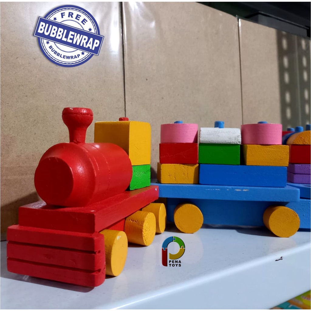 Jual Mainan Balok Kereta Api - Balok Kereta Geometri | Shopee Indonesia