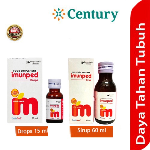 Jual Imunped Sirup rasa Apel 60 ML & Drops 15 mL/Syrup/Vitamin C ...